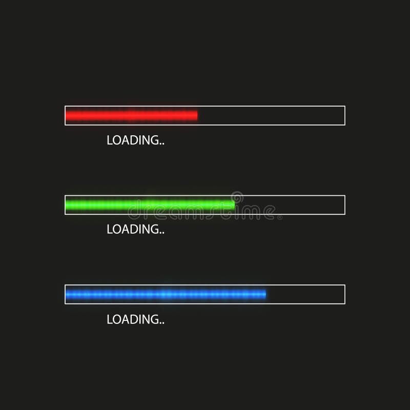 Progress Loading Bar with Lighting. Concept Technology Stock Vector ...