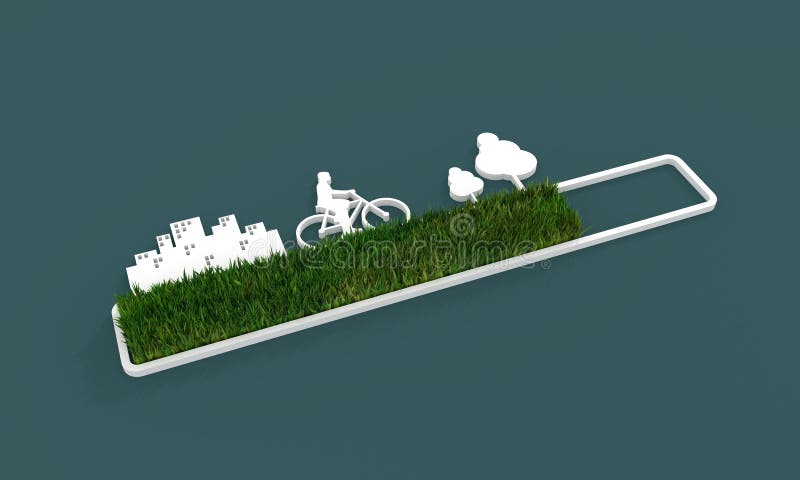 Progress or Loading Bar with Man on Bicycle Stock Illustration ...