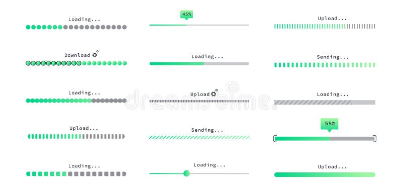 Progress Bar Set Games Stock Illustrations – 324 Progress Bar Set Games ...