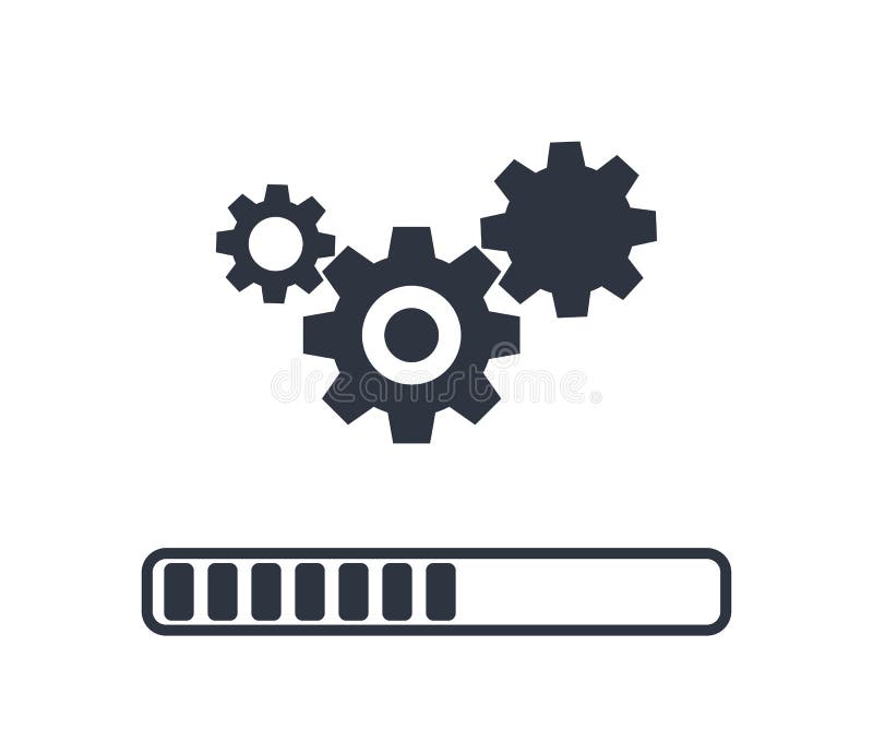 Progress Loading Gear Symbol. Concept Technology Stock Illustration ...