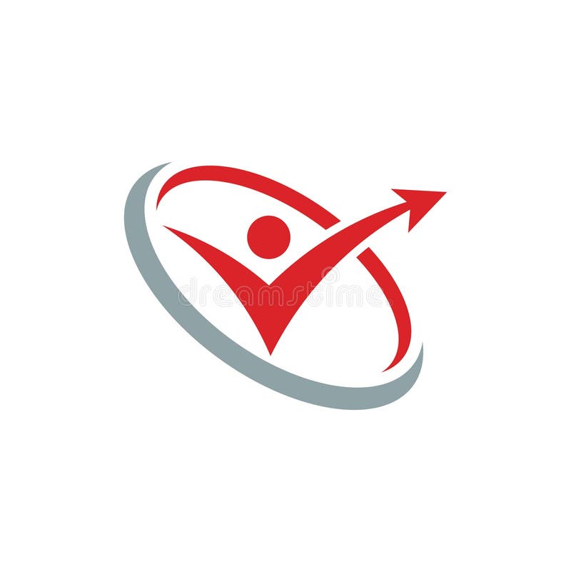 Progress Man Arrow Icon Element Template Design Logos Stock ...