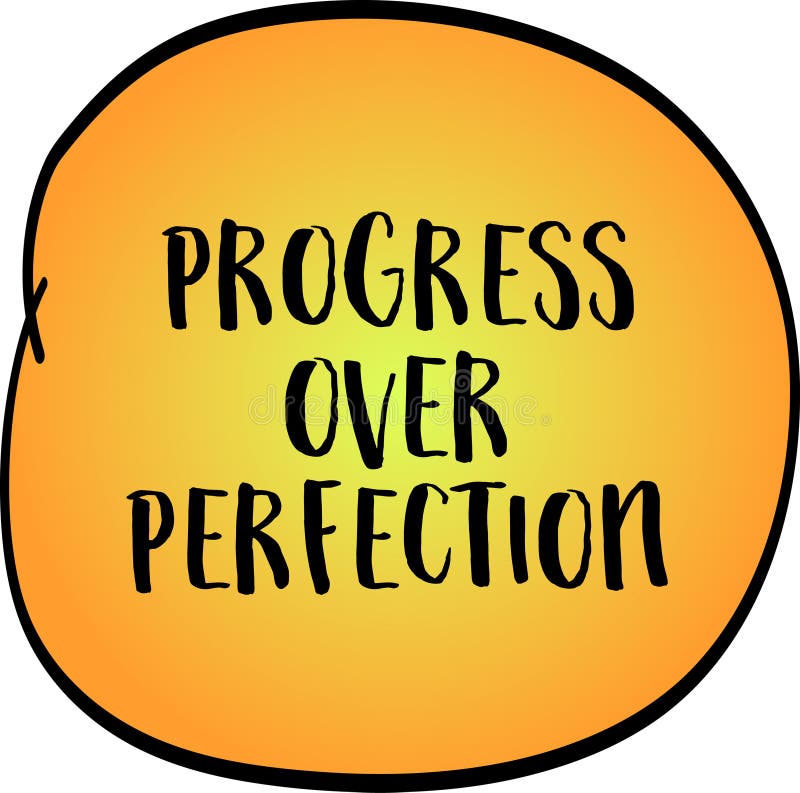 Progress Over Perfection Inspirational Note, Productivity and Personal ...