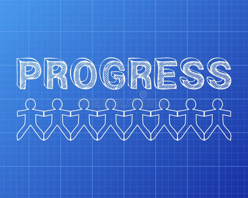 Progress Blueprint stock vector. Illustration of progress - 106443889