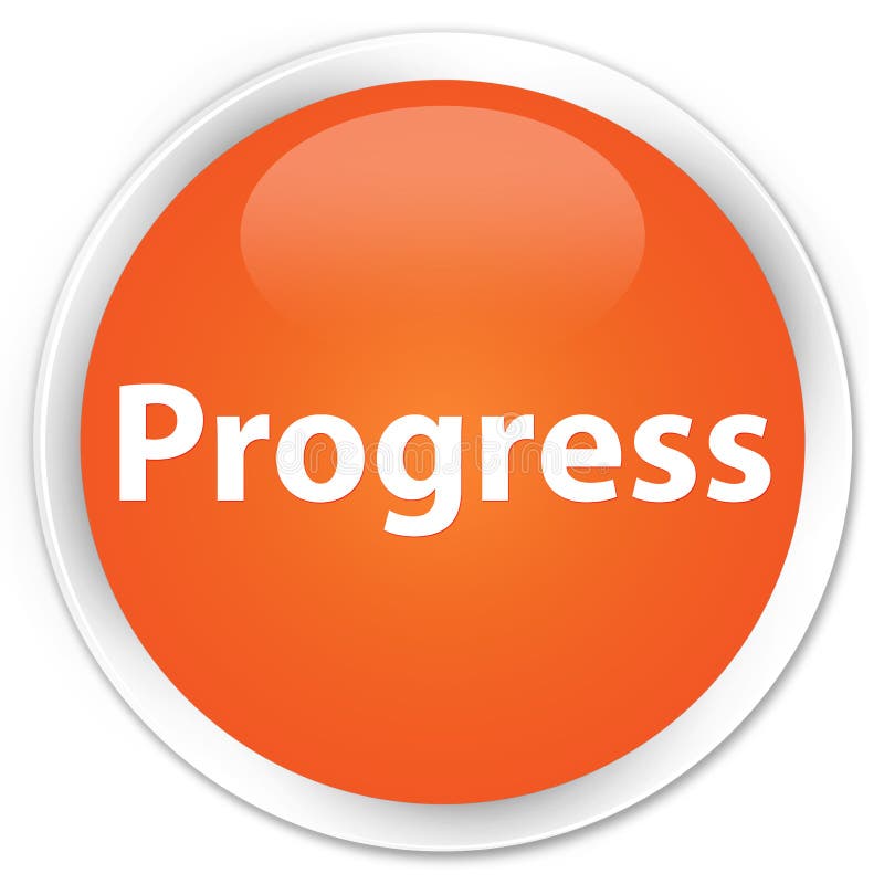 Progress Premium Yellow Round Button Stock Illustration - Illustration ...