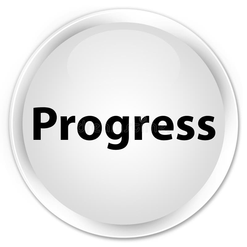 Progress Premium Blue Round Button Stock Illustration - Illustration of ...