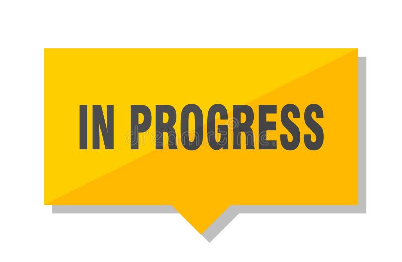 In progress price tag stock vector. Illustration of vector - 117709873