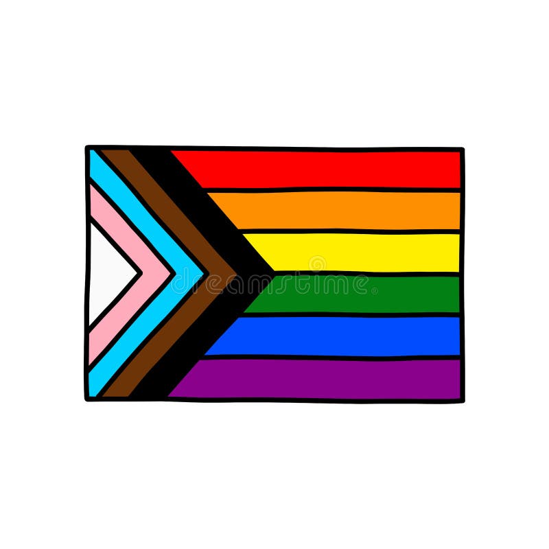 Progress Pride Flag Doodle Icon, Vector Color Line Illustration Stock ... Progress Pride Flag Doodle Icon, Vector Color Line Illustration Stock ...