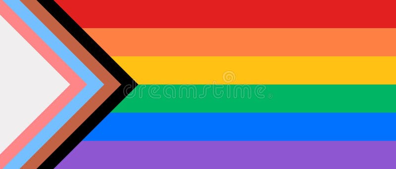 Progress Pride Flag Illustration. Pride Flag Icon. Rainbow Flag. Modern ...