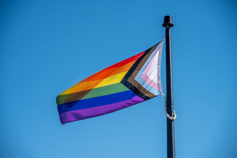 Progress Pride Flag stock image. Image of flag, gender - 221402657