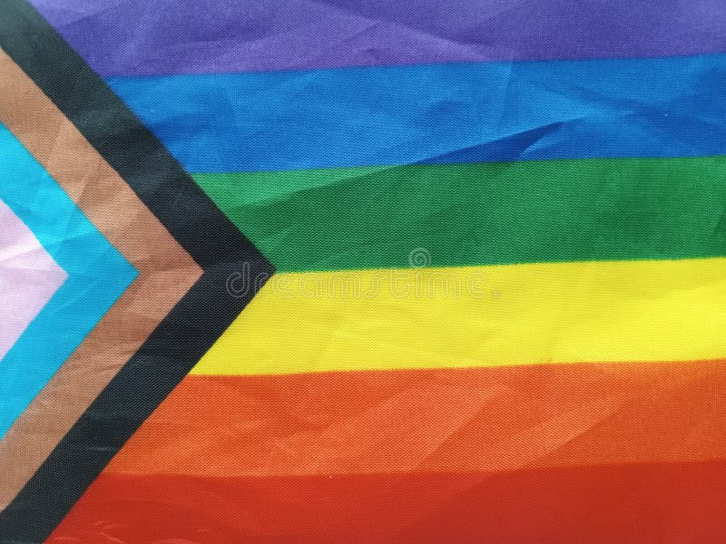 Progress Pride Flag with Rainbow Pattern Stock Photo - Image of pride ...