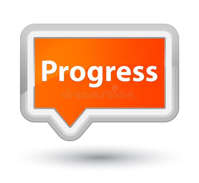 Progress Prime Orange Banner Button Stock Illustration - Illustration ...