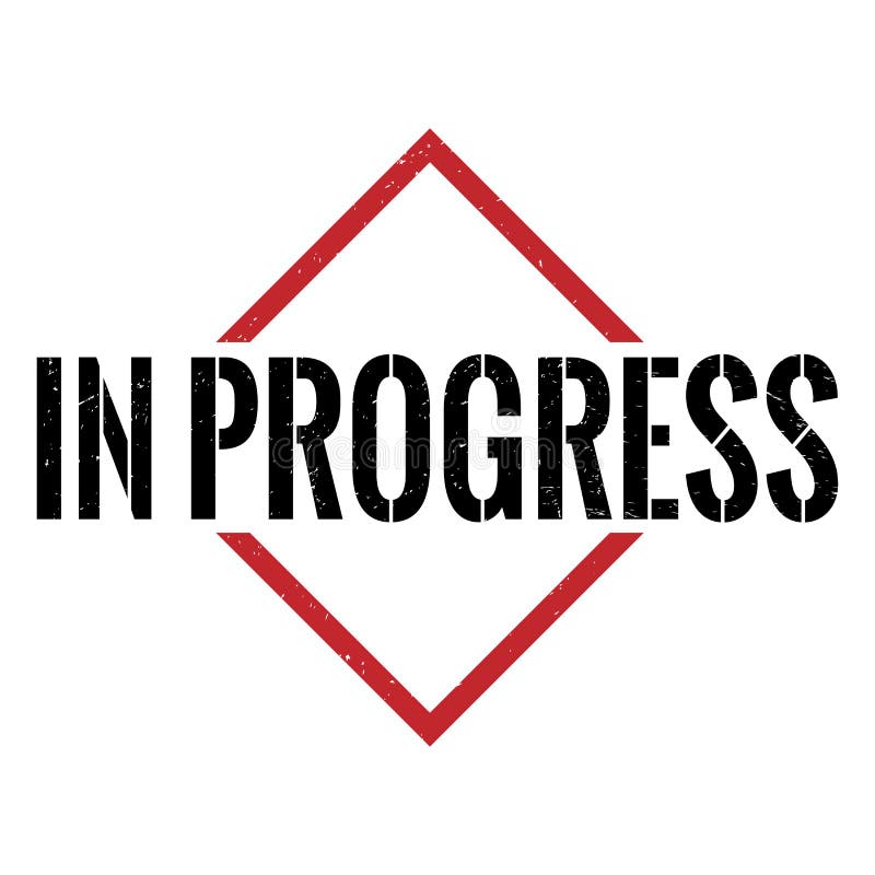 In progress rubber stamp stock vector. Illustration of momentum - 82620364