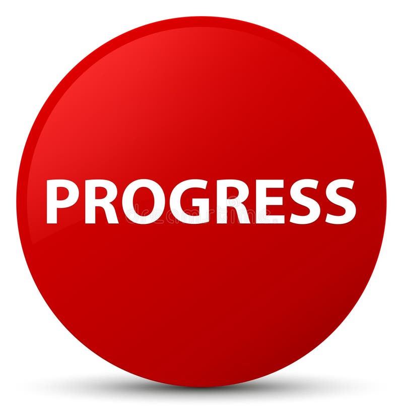 Progress red round button stock illustration. Illustration of process ...