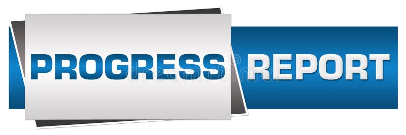 Progress Report Blue Grey Rounded Square Horizontal Symbols Stock ...