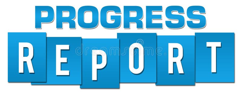 Progress Report Business Symbols Top Colorful Graphics Text Stock ...