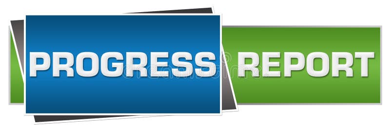 Progress Report Business Symbols Top Colorful Graphics Text Stock ...