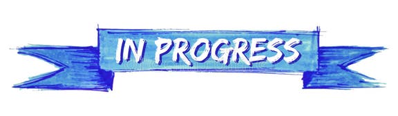 In progress ribbon stock vector. Illustration of background - 146026924