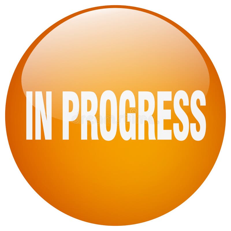 Progress Glossy Orange Round Button Stock Illustration - Illustration ...