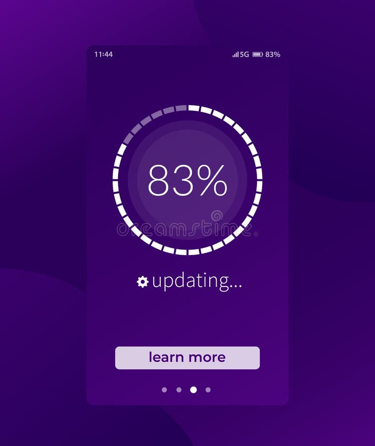 Progress Screen, Mobile App Interface, Ui Design Stock Vector ...