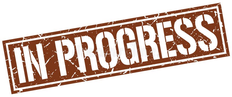 In progress stamp stock vector. Illustration of isolated - 120952366