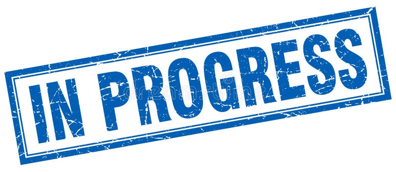 In progress stamp stock vector. Illustration of scratched - 125007611