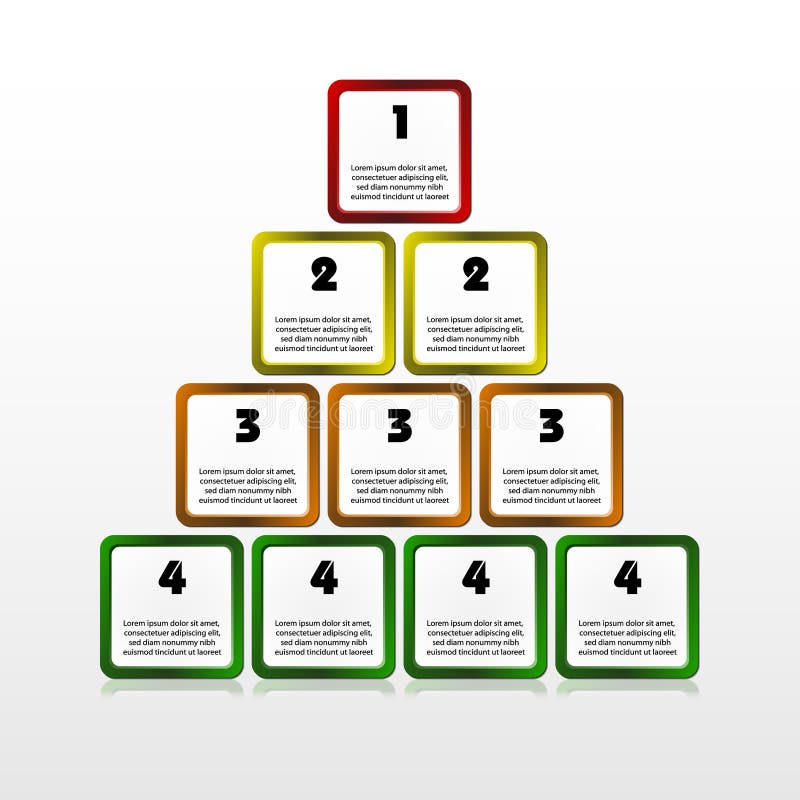 Progress square pyramid stock vector. Illustration of panel - 26621464