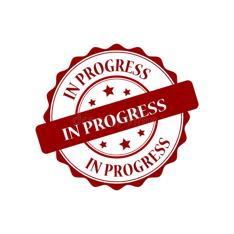 In Progress Stamp Illustration Stock Vector - Illustration of icon ...