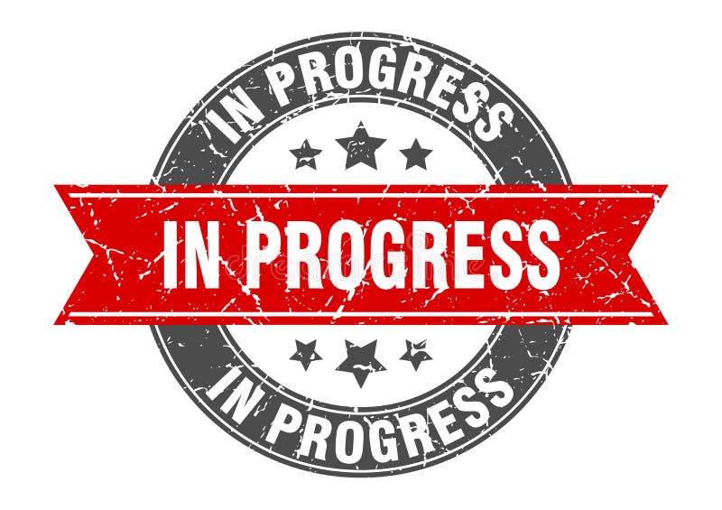 In progress stamp stock vector. Illustration of progress - 120872198