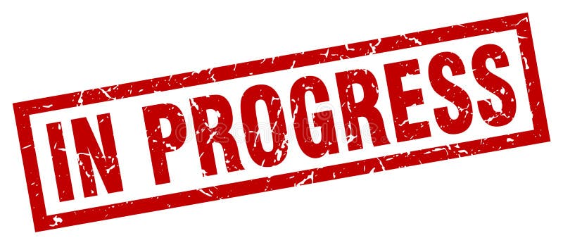 In progress stamp stock vector. Illustration of vector - 122119369