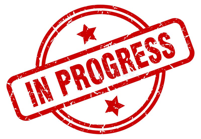 In progress stock vector. Illustration of sticker, isolated - 160545760