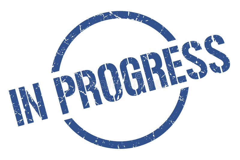 In progress stamp stock vector. Illustration of progress - 136960724