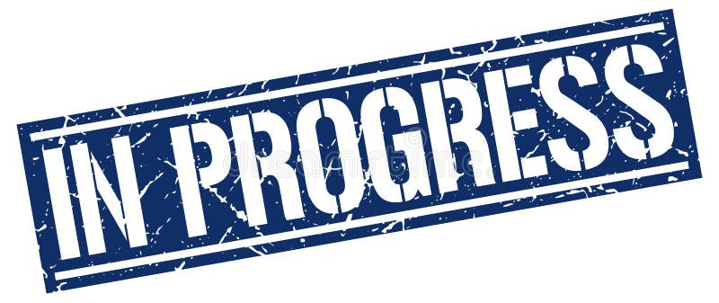 In progress stamp stock vector. Illustration of badge - 120853137