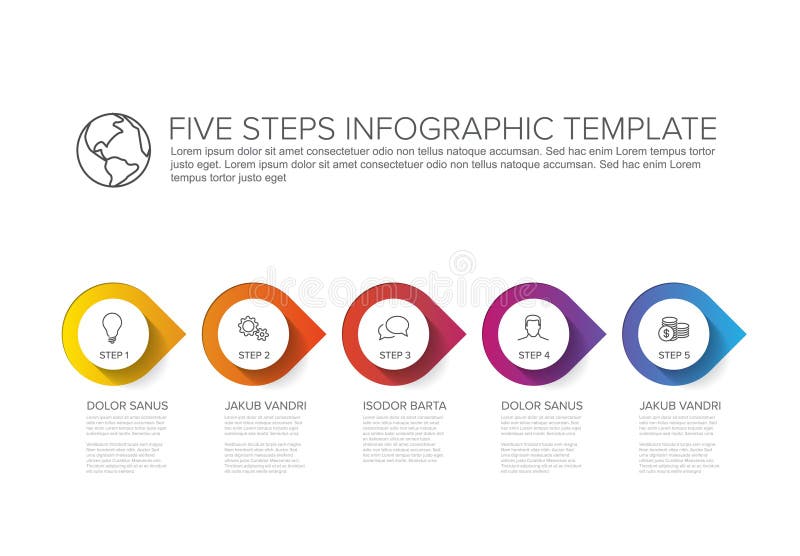 Progress steps template stock vector. Illustration of creative - 175379118
