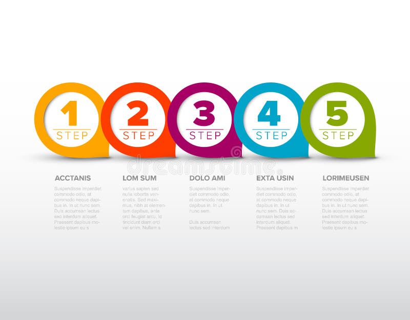 Progress steps template stock vector. Illustration of background ...