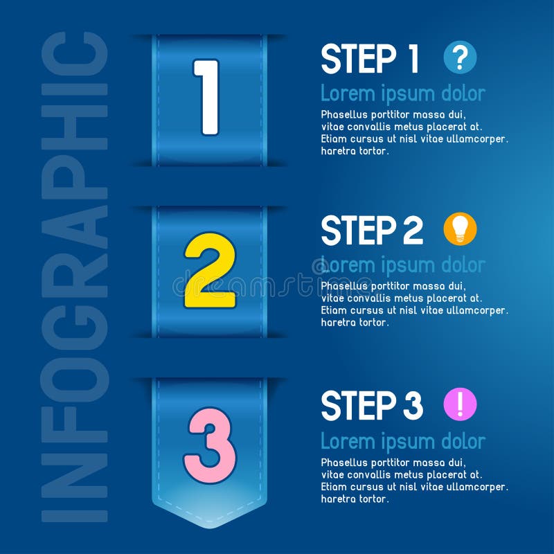 Vector Progress Five Steps Template Stock Vector - Illustration of flow ...