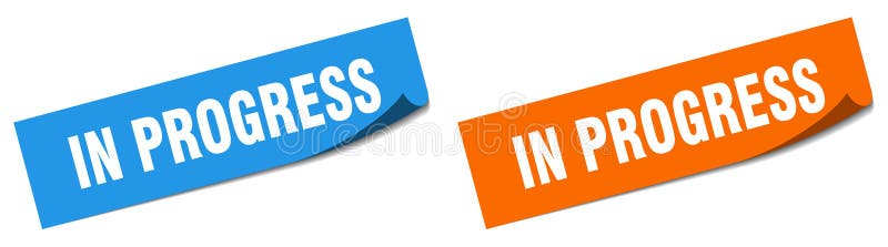 In progress stock vector. Illustration of sticker, isolated - 160545760