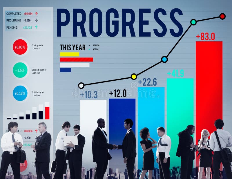 Progress Strategy Success Motivate Development Growth Concept Stock ...