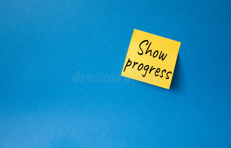 Progress Symbol. Orange Steaky Note with Words Show Progress. Beautiful ... Progress Symbol. Orange Steaky Note with Words Show Progress. Beautiful ...
