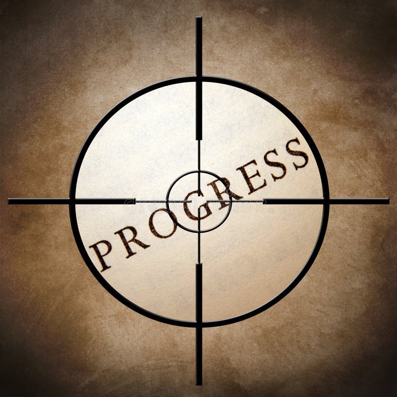 Progress target stock illustration. Illustration of analysis - 36616446