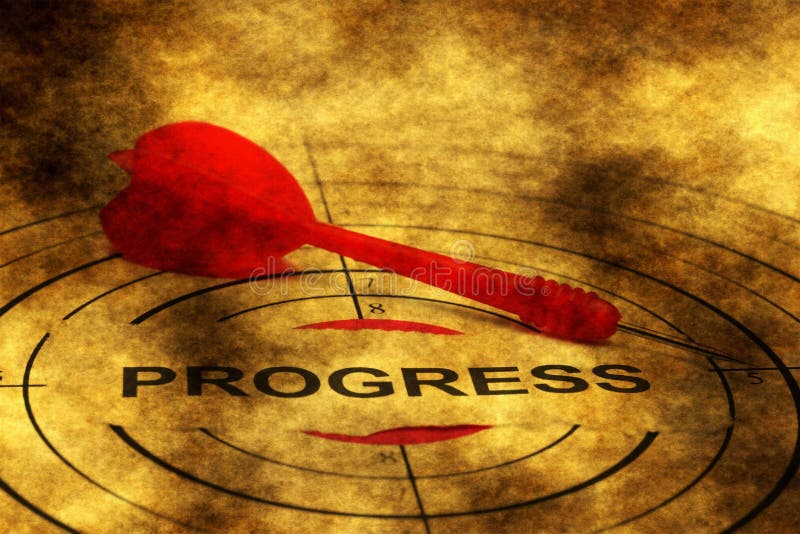 Progress Target Grunge Concept Stock Image - Image of dart, triumph ...