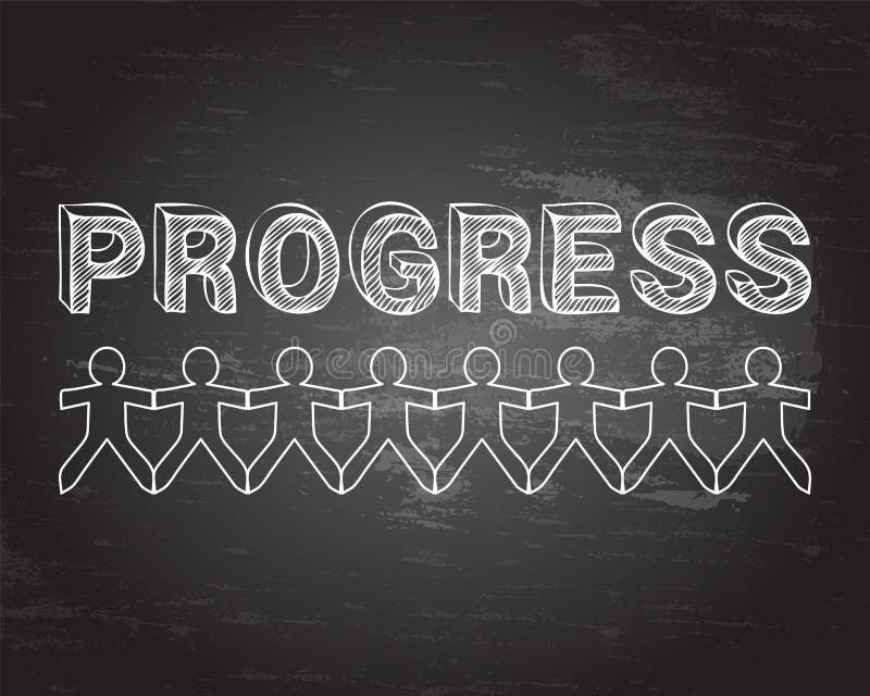 Progress Paper People Rainbow Stock Vector - Illustration of improve ...