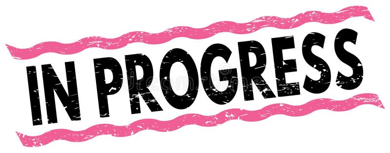 In PROGRESS Text on Pink-black Lines Stamp Sign Stock Illustration ...