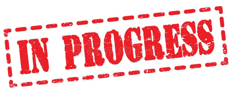 In PROGRESS Text Written on Red Stamp Sign Stock Illustration ...