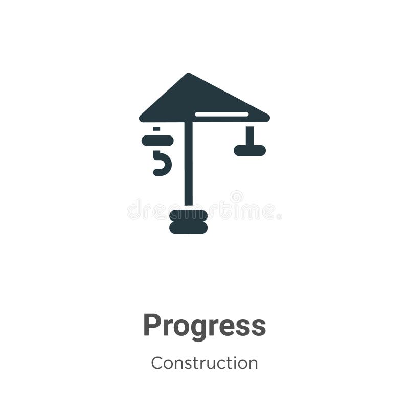 Progress Vector Icon on White Background. Flat Vector Progress Icon ...