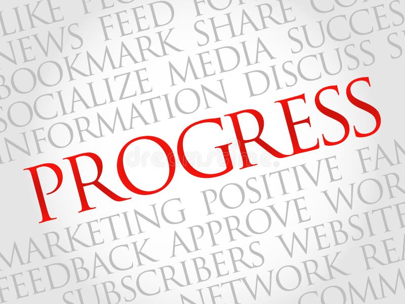 Progress word cloud stock illustration. Illustration of online - 205697938