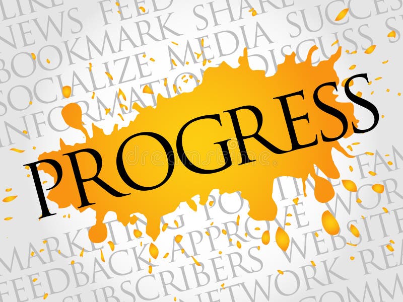 Progress Word Cloud Means Maturity Growth and Improvement Stock ...
