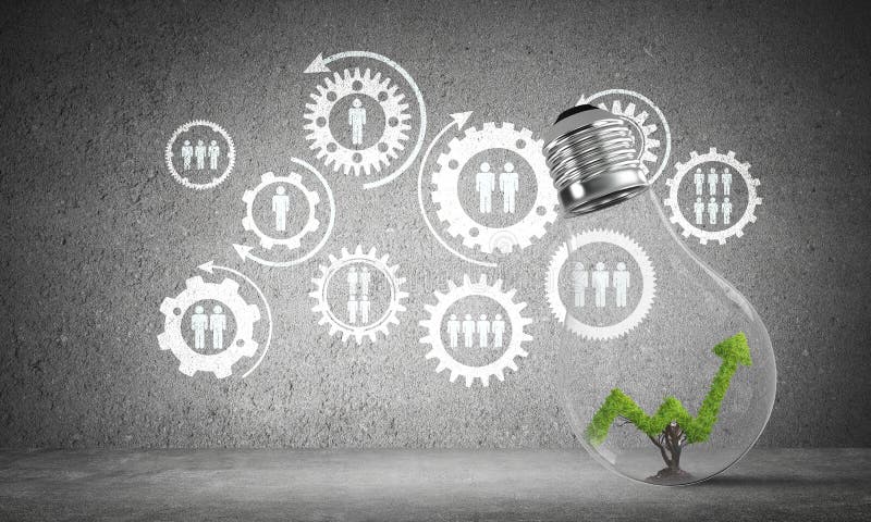 Progressing Graph Presented in Female Palms As Symbol of Success Stock ...