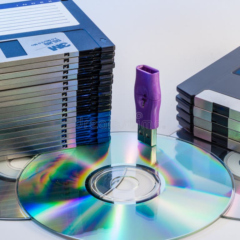 Progression of Computer Data Storage Stock Image - Image of computer ...