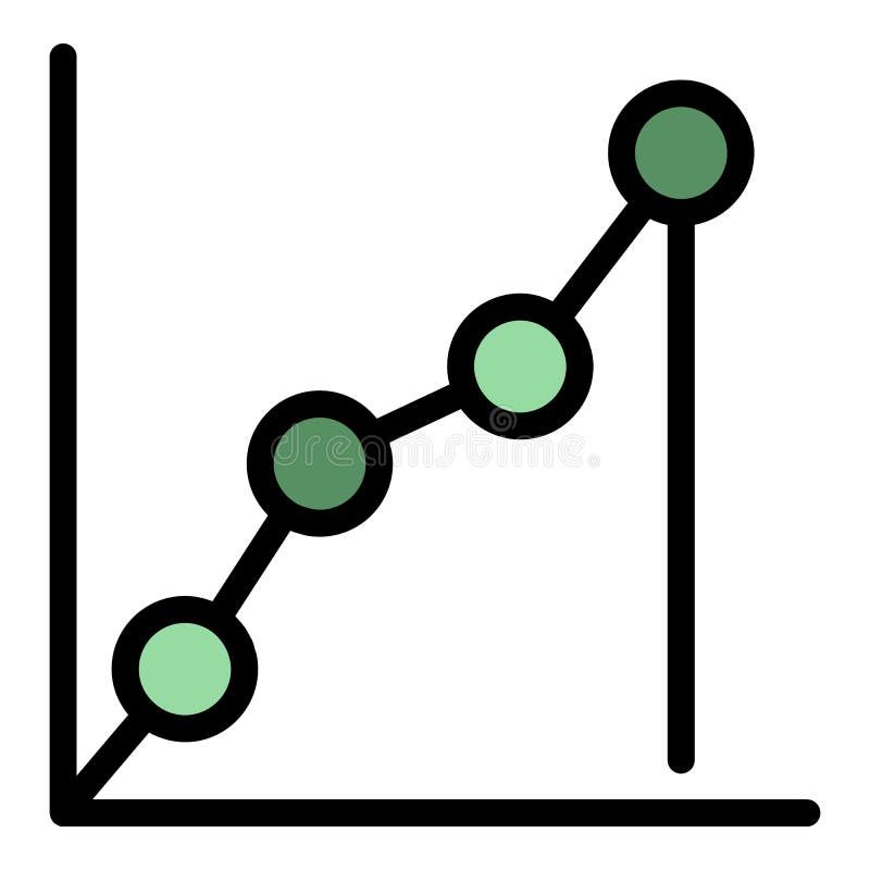 Progression Data Icon Color Outline Vector Stock Vector - Illustration ...
