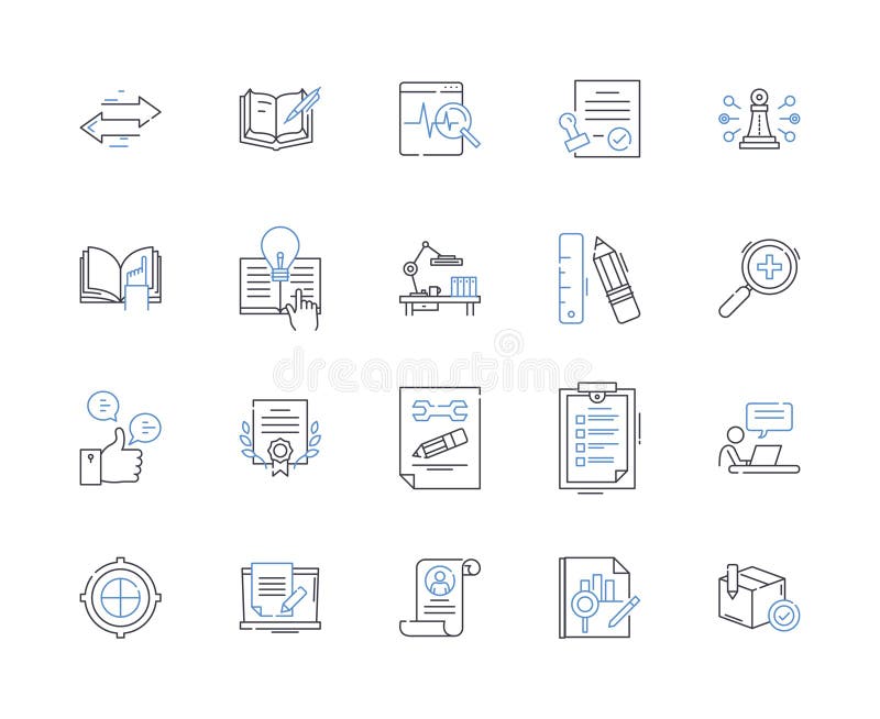 Progression Line Icons Collection. Growth, Development, Advancement ...